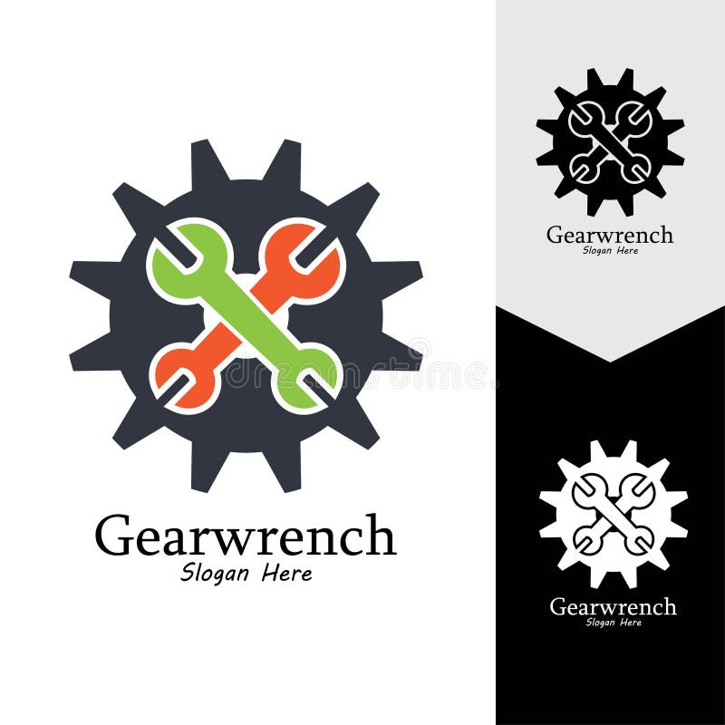 Gearwrench Vector Icon Background Template Stock Vector - Illustration ...