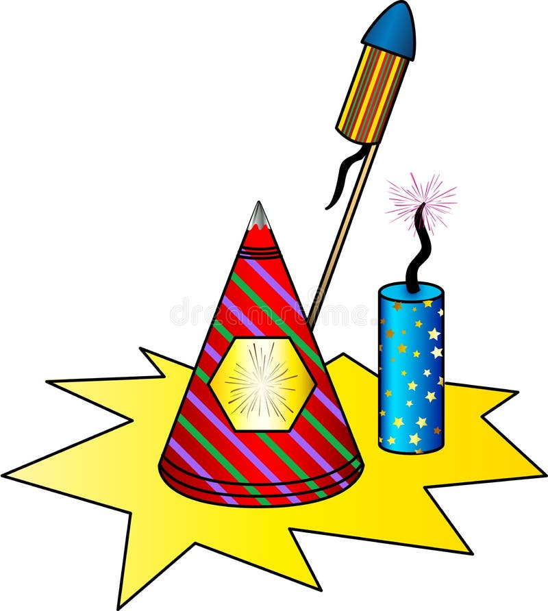 Geassorteerd vuurwerk vector illustratie. Illustration of vuurwerk ...