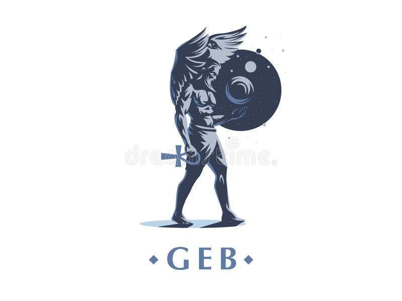 Geb, Egyptian God of the Earth. Vector. Stock Vector - Illustration of ...