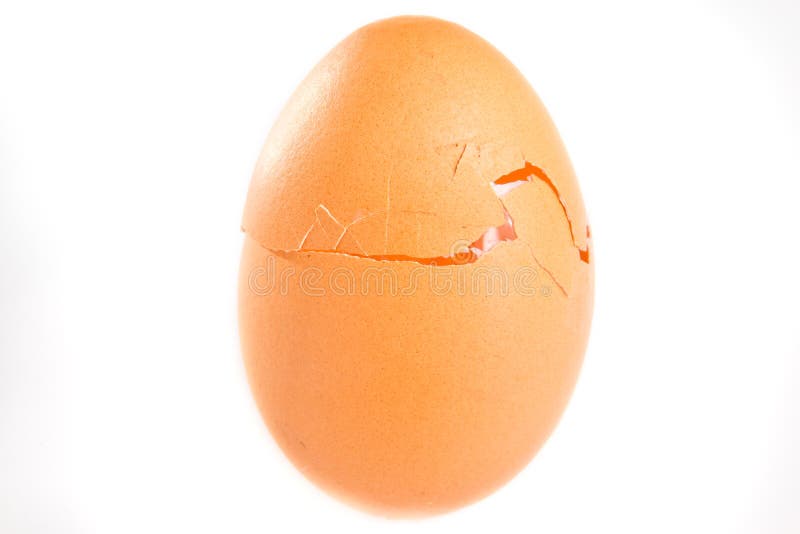 Gebarsten ei stock afbeelding. Image of schelp, geïsoleerd - 26506865
