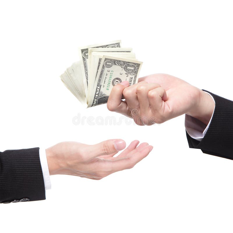 Geben Sie Geld zu anderen stockbild. Bild von bargeld - 33533557
