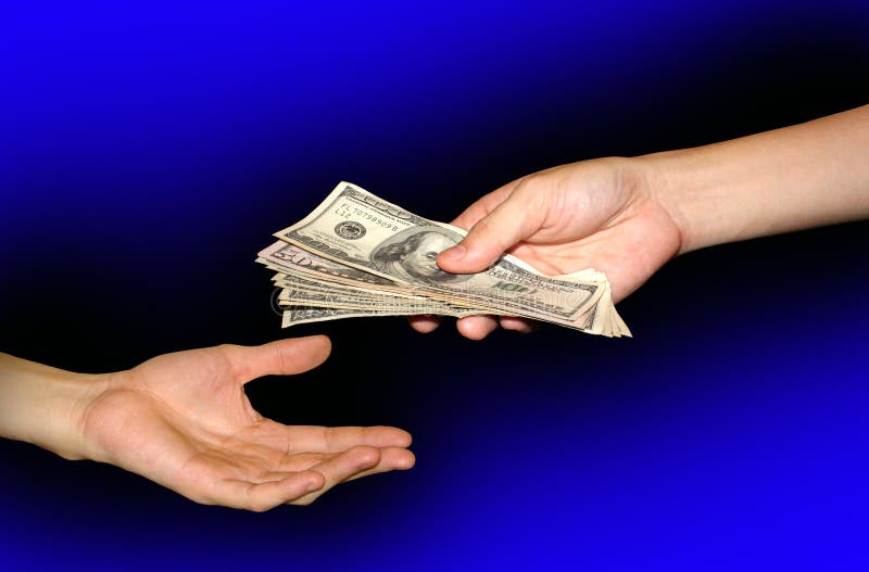 Geben Sie Und Empfangen Sie Geld Stockbild - Bild von änderung ...