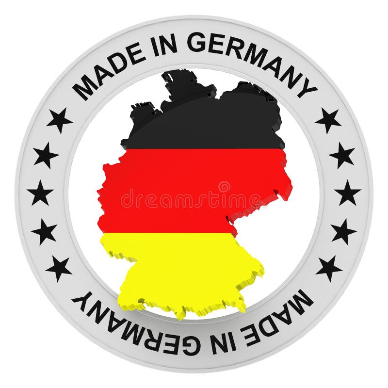 Gebildet in Deutschland stock abbildung. Illustration von marke - 48668732