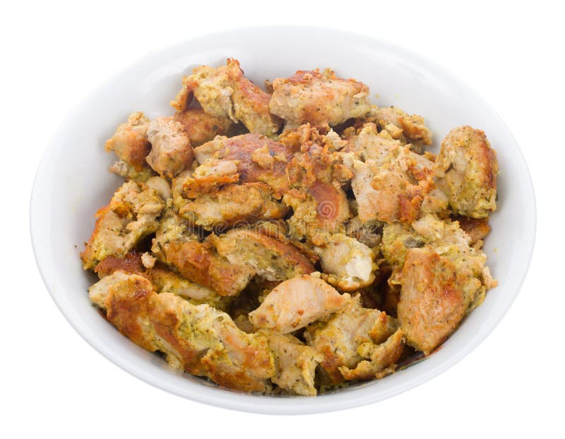 Gebraden Kippenvlees Op Plaat Stock Afbeelding - Image of diner, heet ...
