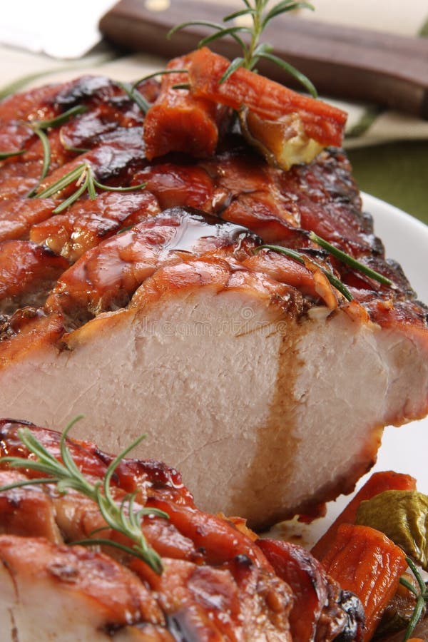 Gebratenes Schweinefleisch Auf Einem Grill in Thailand Stockbild - Bild ...