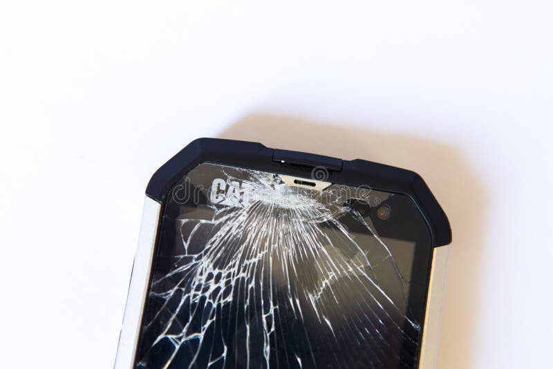 Gebroken Telefoon redactionele stock afbeelding. Image of glanzend ...