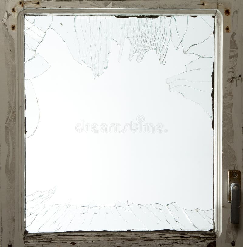 Gebroken vensterglas stock foto. Image of antiquiteit - 104794944