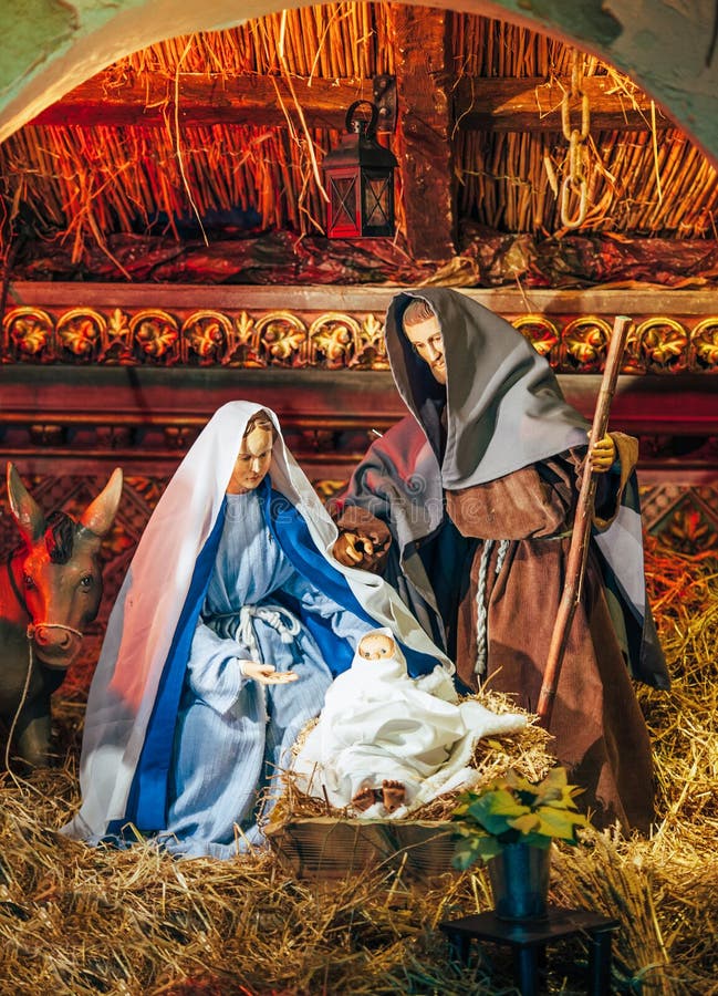 Die Geburt Christi Von Jesus Stockfoto - Bild von religion, änderung ...