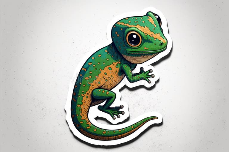 Gecko Sticker Stock Illustrations – 1,714 Gecko Sticker Stock ...