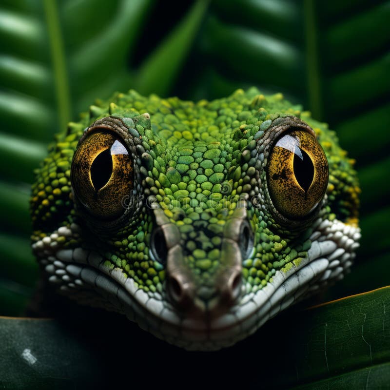 Gecko Closeup Macro stock illustration. Illustration of body - 284739526