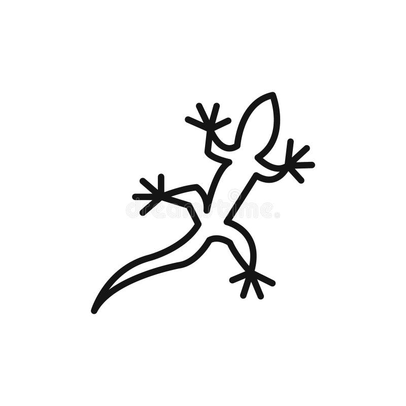 Gecko Logo Sign Vector Outline Stock Illustration - Illustration of ...