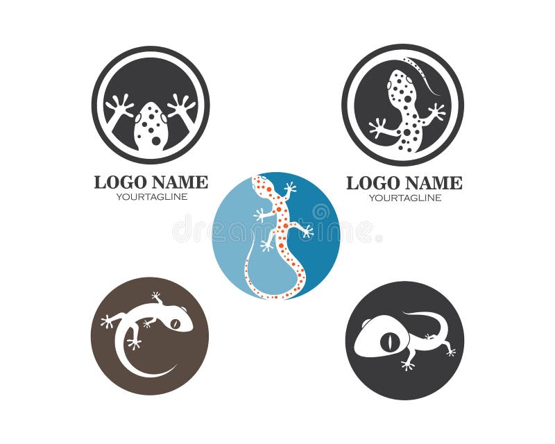 Gecko Logo Vector Icon Illustration Stock Vector - Illustration of ...