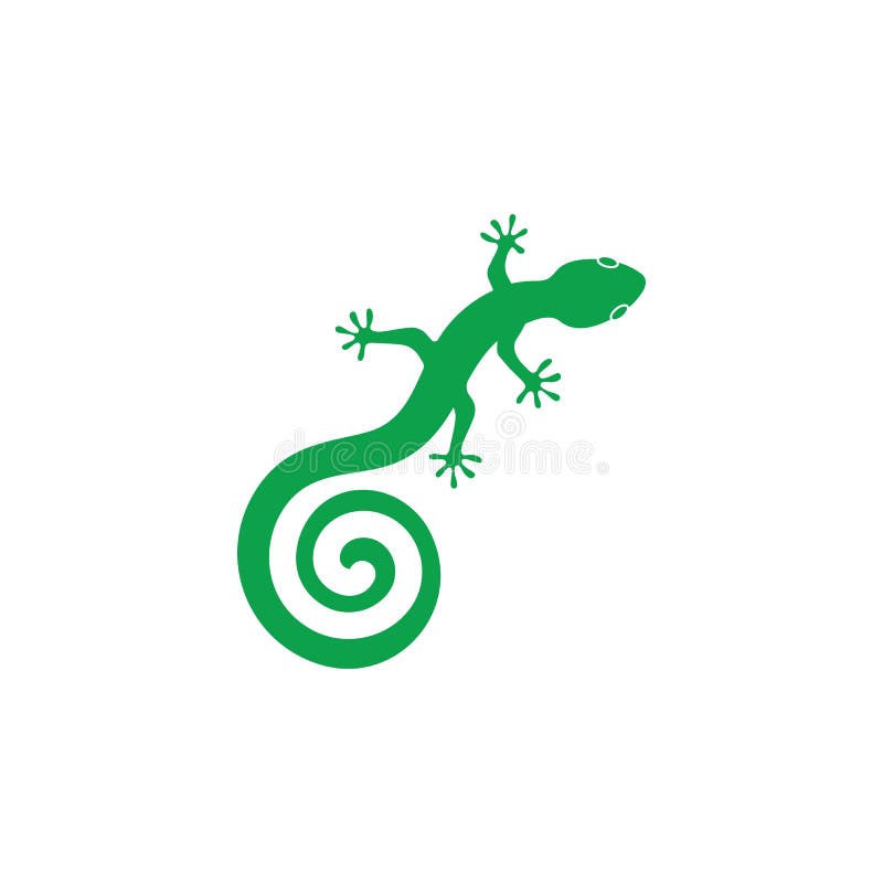 Gecko Logo Vector Icon Illustration Stock Vector - Illustration of ...