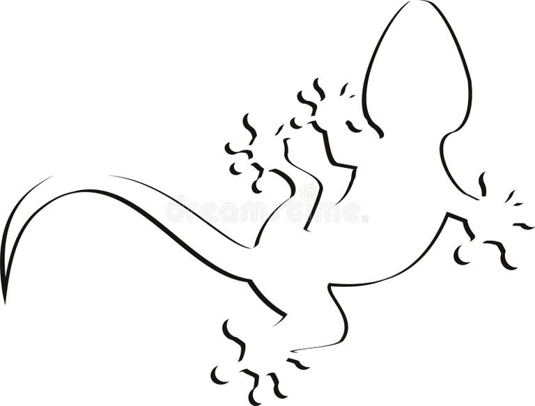 Gecko Outline Stock Illustrations – 2,152 Gecko Outline Stock ...