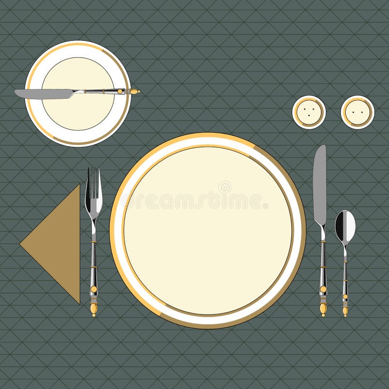 Gedeck in Klassischer Art 6 Vektor Abbildung - Illustration von ...