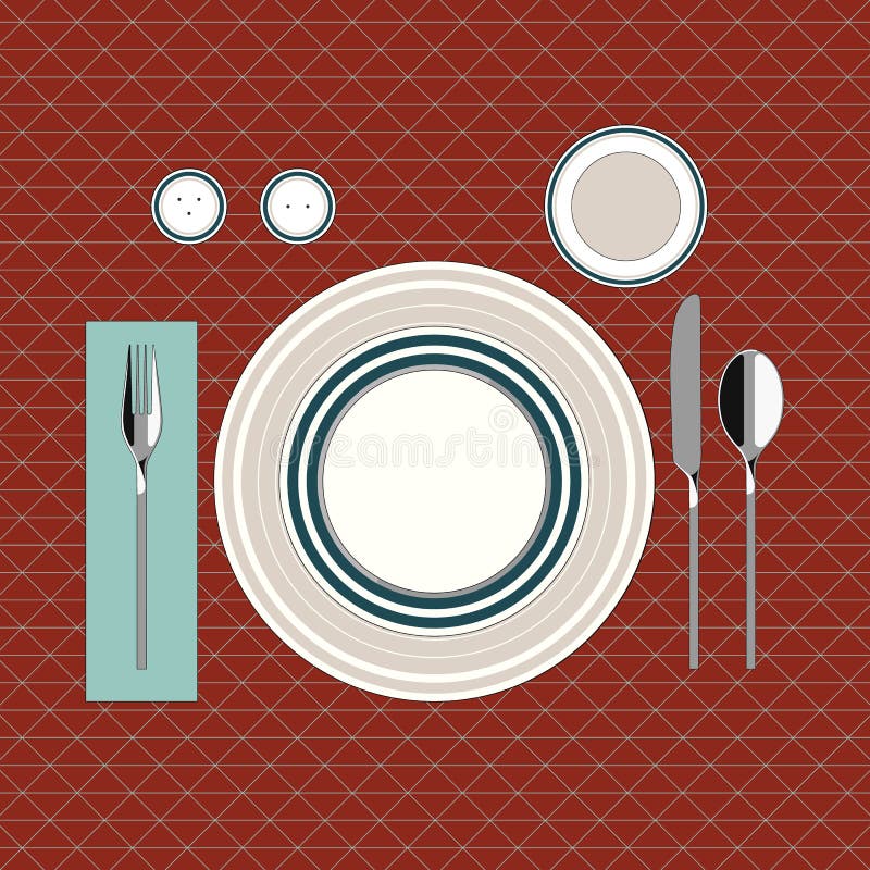 Gedeck in moderner Art 1 vektor abbildung. Illustration von kaffee ...