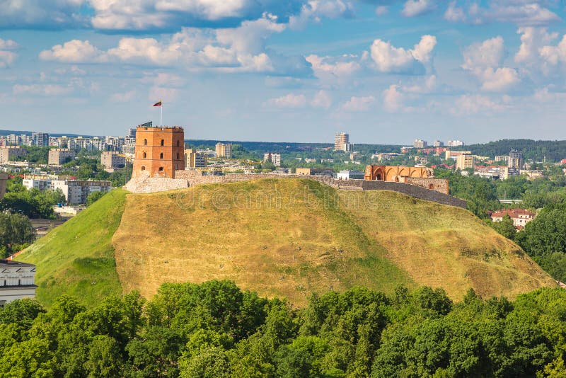 Gediminas tower in Vilnius stock image. Image of travel - 189661575