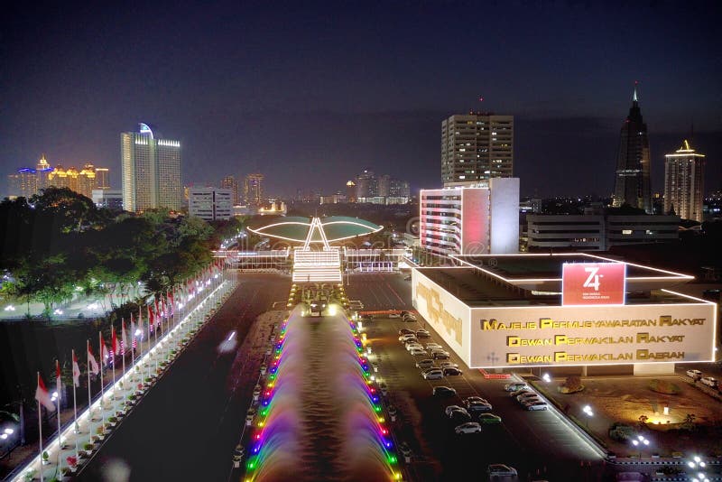 Gedung DPR/MPR foto de archivo editorial. Imagen de jacarta - 159034598