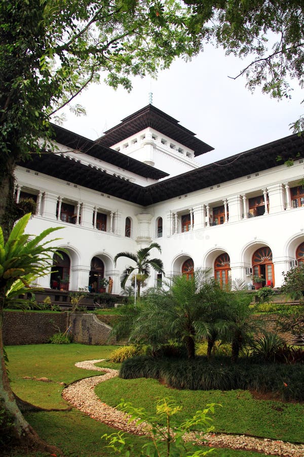 Gedung Sate Building in Bandung Stock Image - Image of museum, indies ...