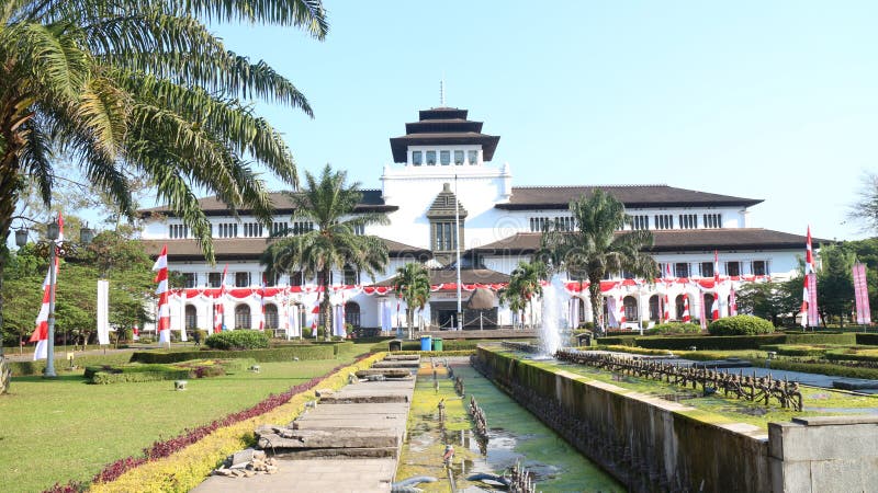 Gedung Sate a Government Building at West Java, Indonesia, with Blue ...