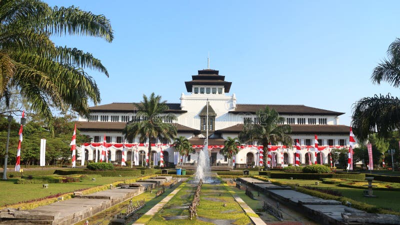 Gedung Sate a Government Building at West Java, Indonesia, with Blue ...