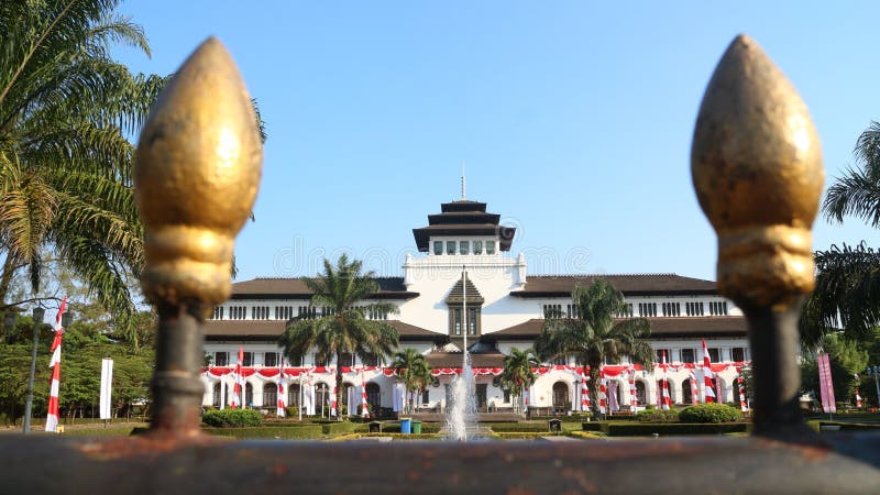 Gedung Sate a Government Building at West Java, Indonesia, with Blue ...