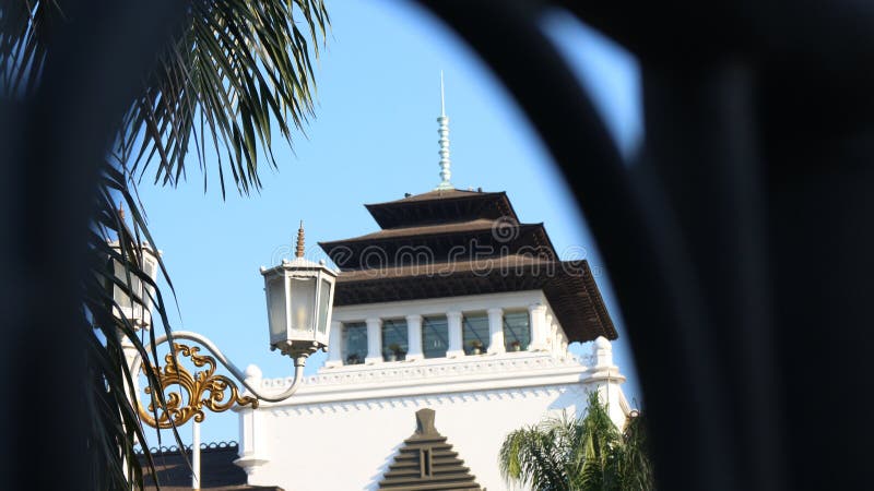 Gedung Sate A Government Building At West Java, Indonesia, With Blue ...