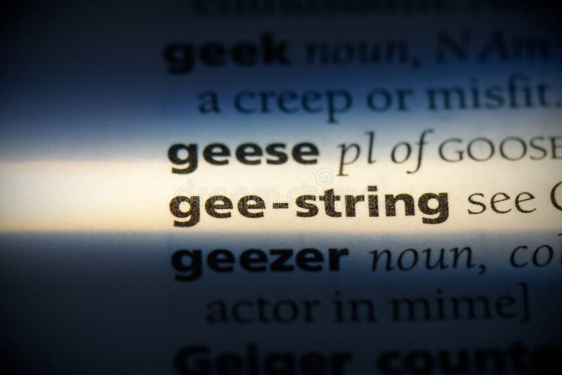 Gee-string stock image. Image of closeup, learn, definition - 161577763