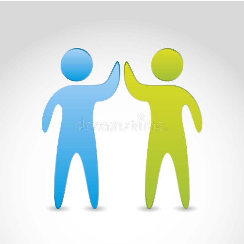 Geef me vijf vector illustratie. Illustration of vrienden - 31090866