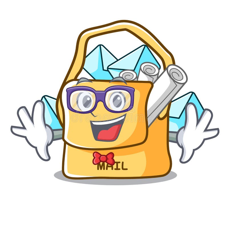 Geek the Bag with Shape Mail Cartoon Stock Vector - Illustration of ...
