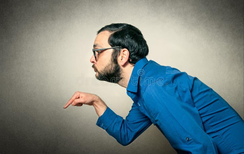 Geek with the Beard Closeup Stock Image - Image of nerd, press: 73454309