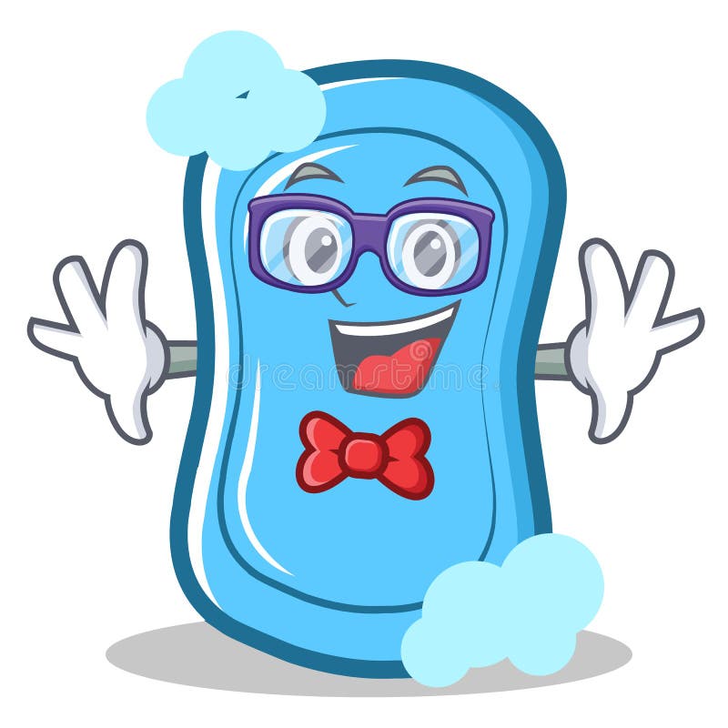 Geek Blue Soap Character Cartoon Stock Vector - Illustration of soap ...