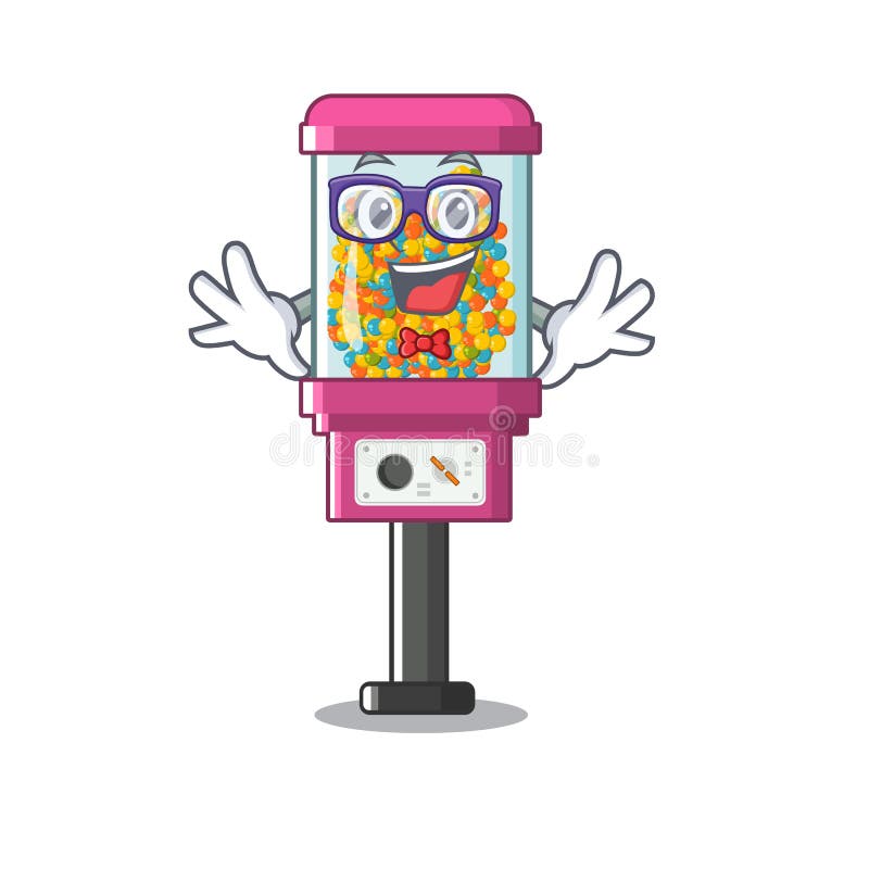 Geek Candy Vending Machine in a Cartoon Stock Vector - Illustration of ...