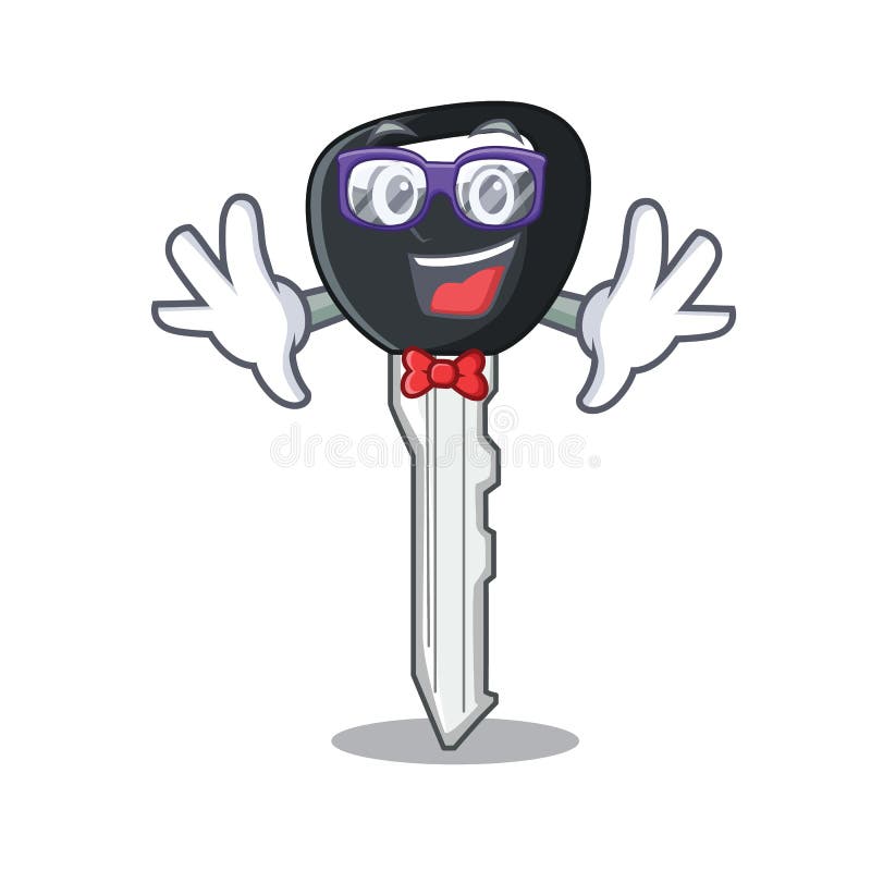 Geek Car Key with Remote Cartoon Control Stock Vector - Illustration of ...