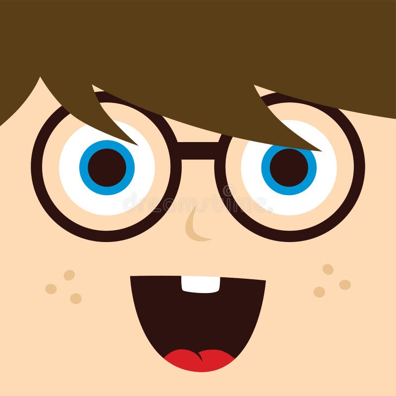 Geek cartoon character stock vector. Illustration of nerd - 78709576