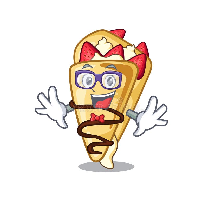 Geek Crepe with in the Cartoon Shape Stock Vector - Illustration of ...