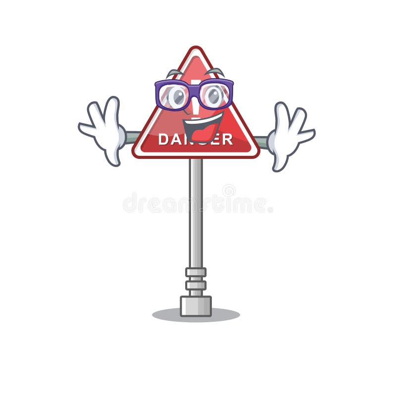 Geek Danger Cartoon Isolated in the Character Stock Vector ...