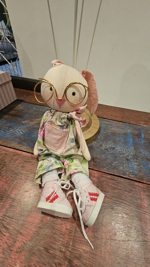 Geek Easter Bunny with Glasses Stock Photo - Image of bunny, geek ...