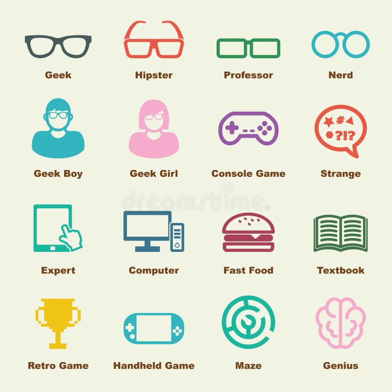 Geek Maze Vector Concept Symbol Icon Stock Vector - Illustration of ...