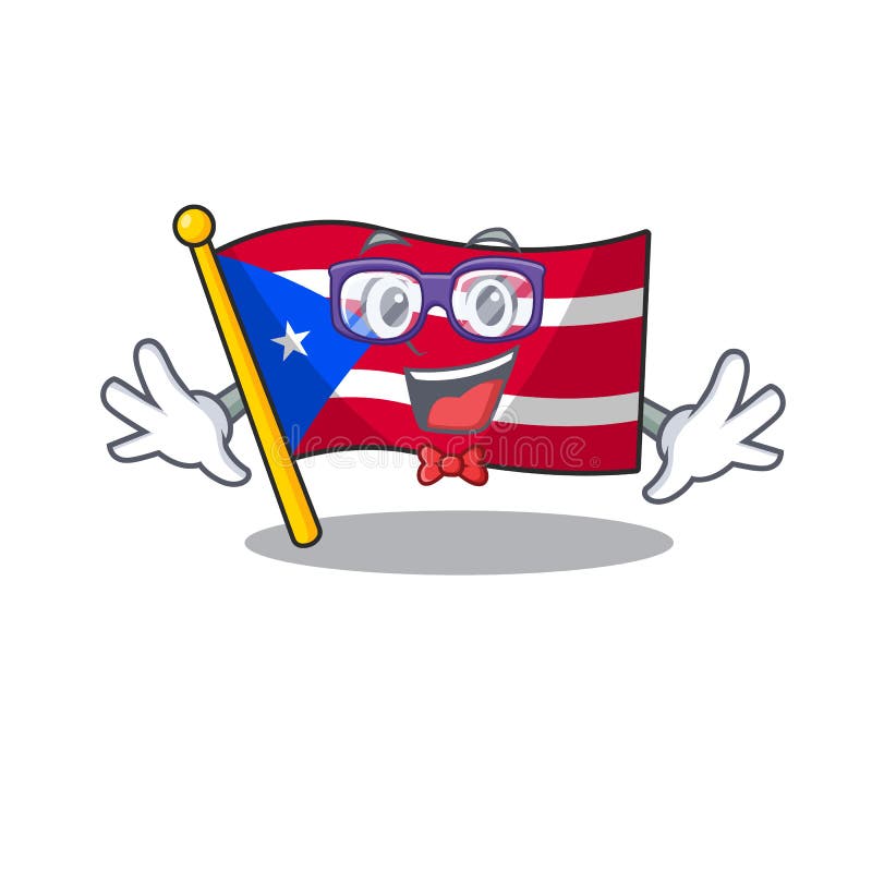 Geek Flag Puerto Rico with the Character Stock Vector - Illustration of ...