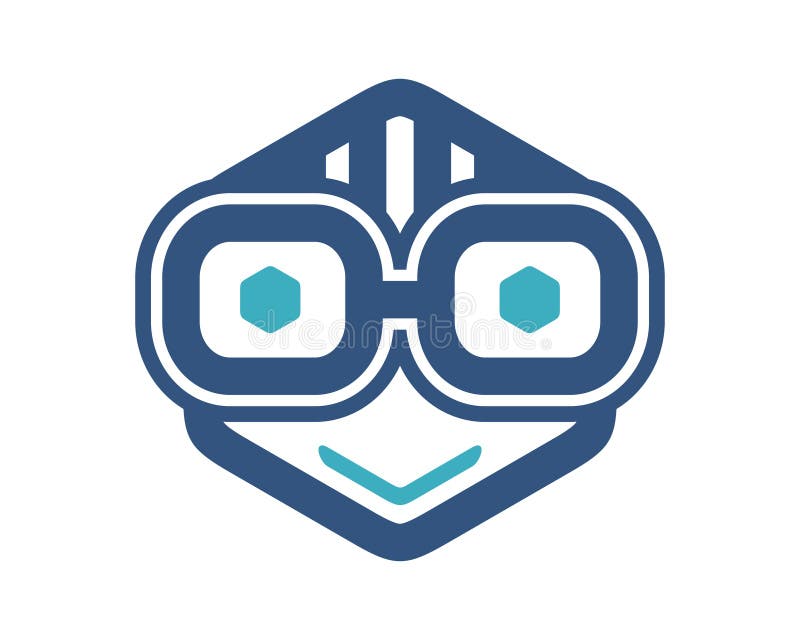 Geek Head Hexagon 2 Logo Template Stock Vector - Illustration of ...