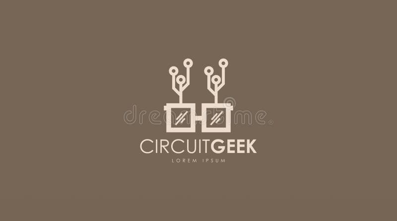 Geek Logo Design Template Vector Stock Vector - Illustration of ...