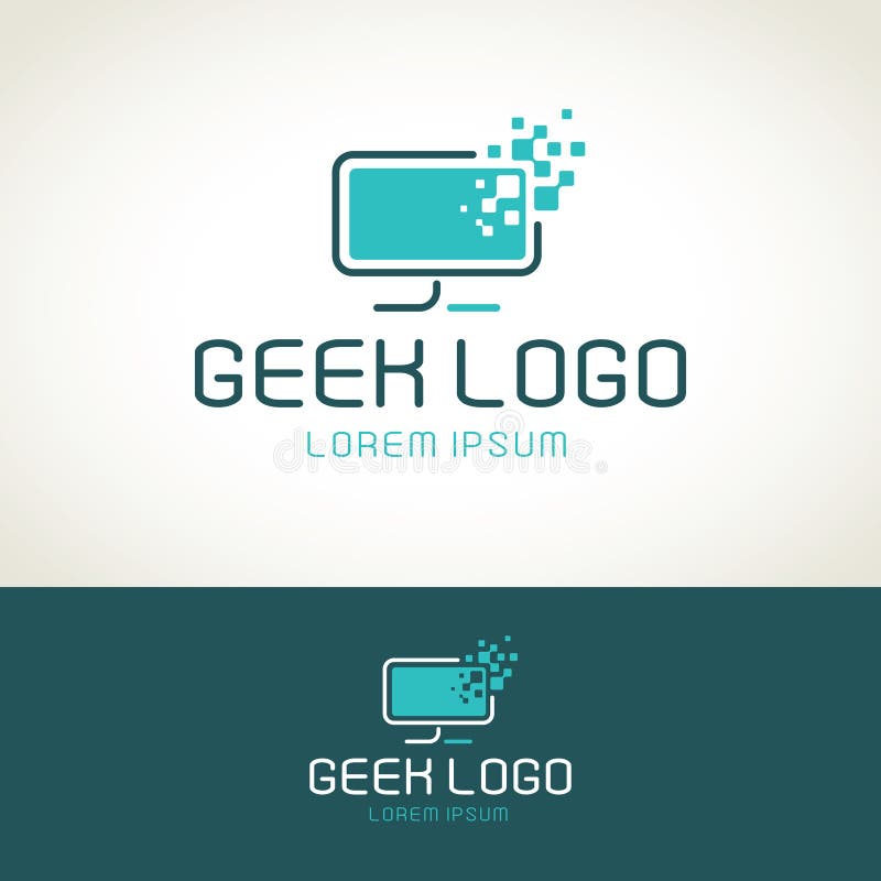 Geek Logo. Programmers Icon Stock Vector - Illustration of concept ...