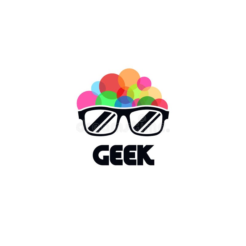 Geek Logo Set. Geek Logo Template. Geek Head Logo Set Vector. Stock ...