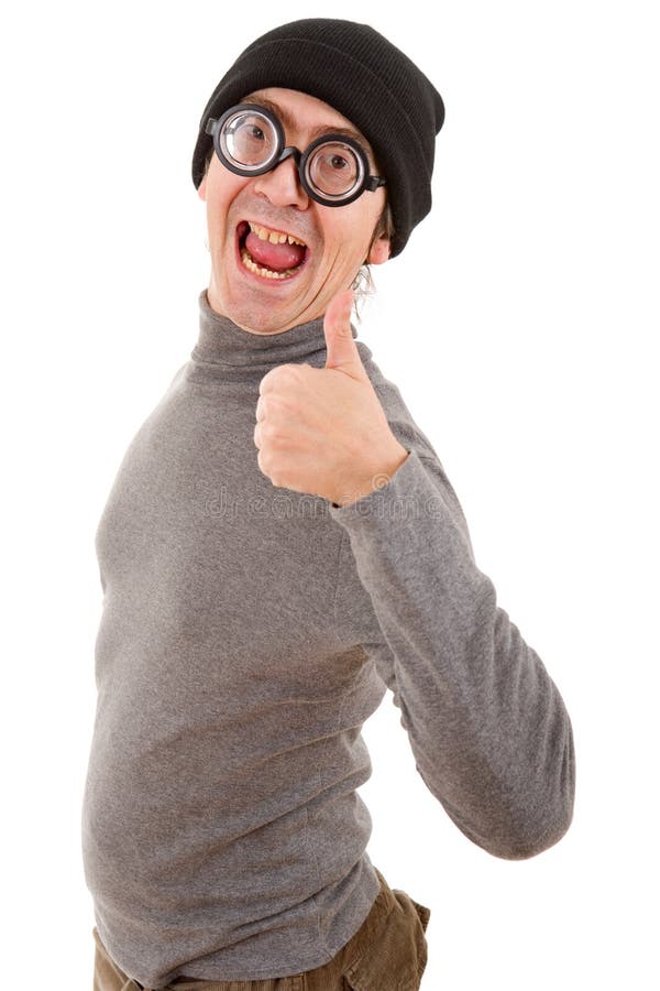 Geek man stock photo. Image of standing, expression, eccentric - 54717782