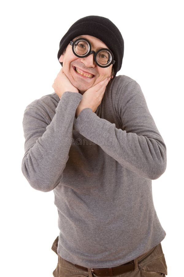Geek man stock photo. Image of standing, expression, eccentric - 54717782