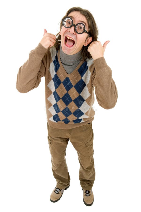 Geek man stock image. Image of eccentric, smiling, expression - 65727849