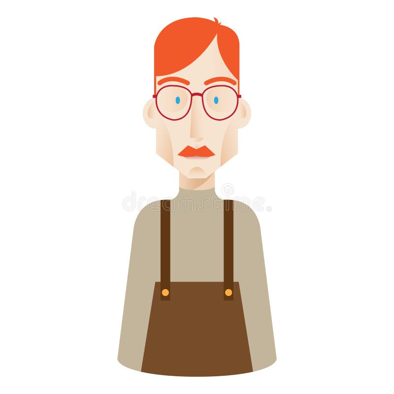 Geek Man. Vector Illustration Decorative Design Stock Vector ...