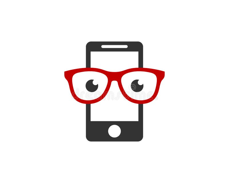 Geek Mobile Phone Icon Logo Design Element Stock Vector - Illustration ...