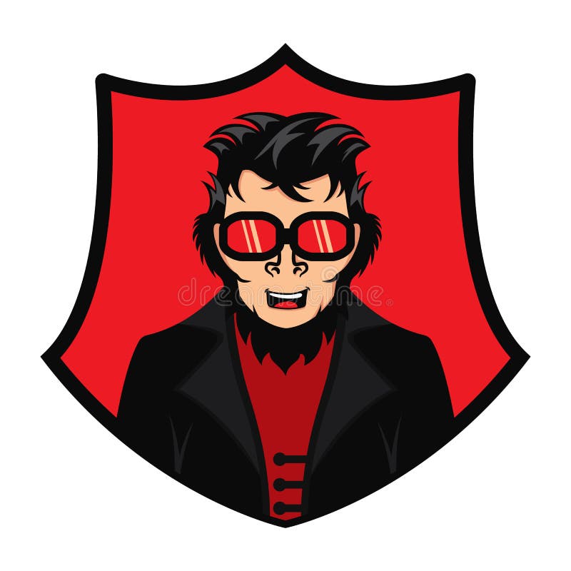 Geek Monkey Mascot Logo Design. Stock Vector - Illustration of glasses ...